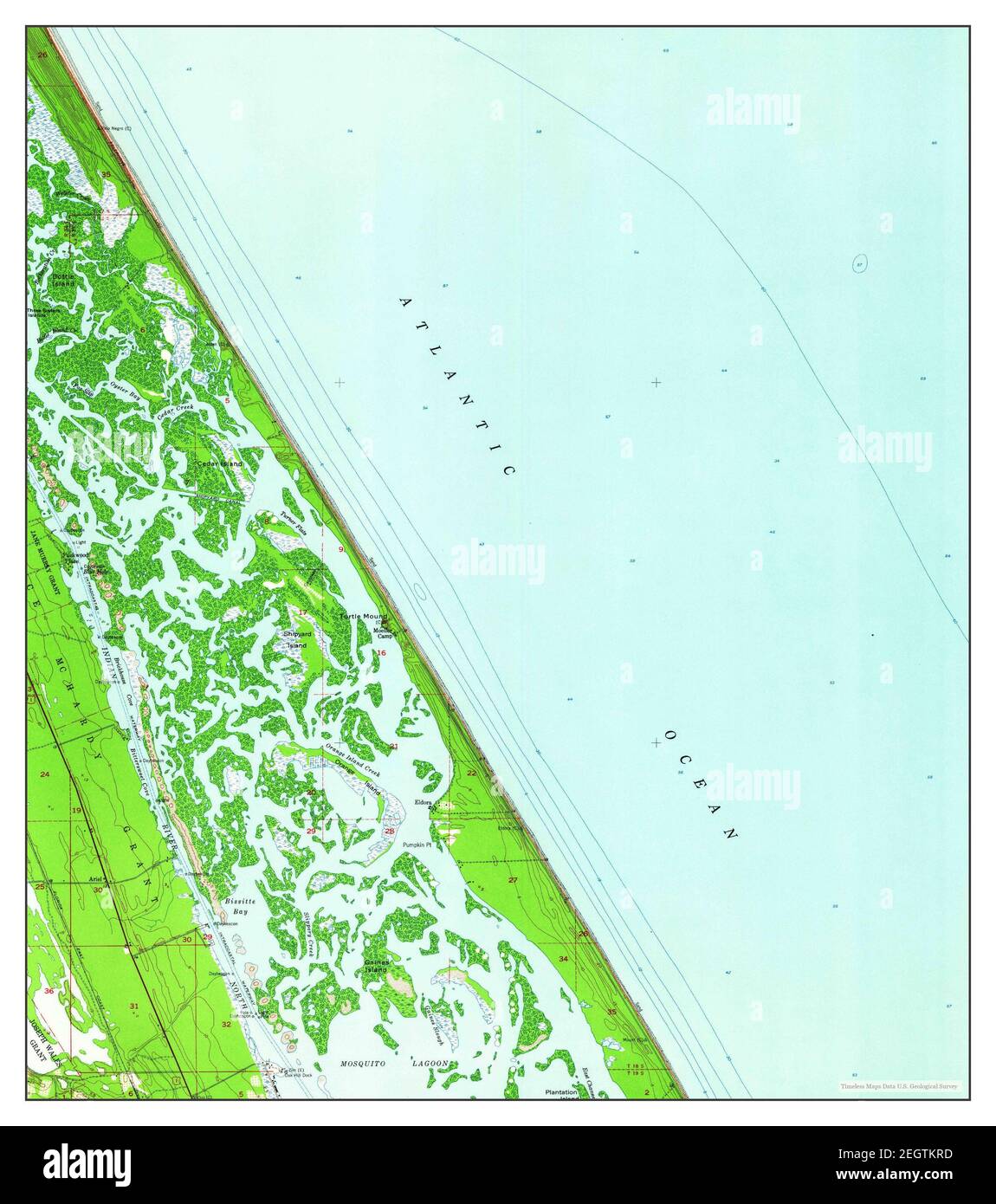 Ariel, Florida, map 1950, 1:24000, United States of America by Timeless ...