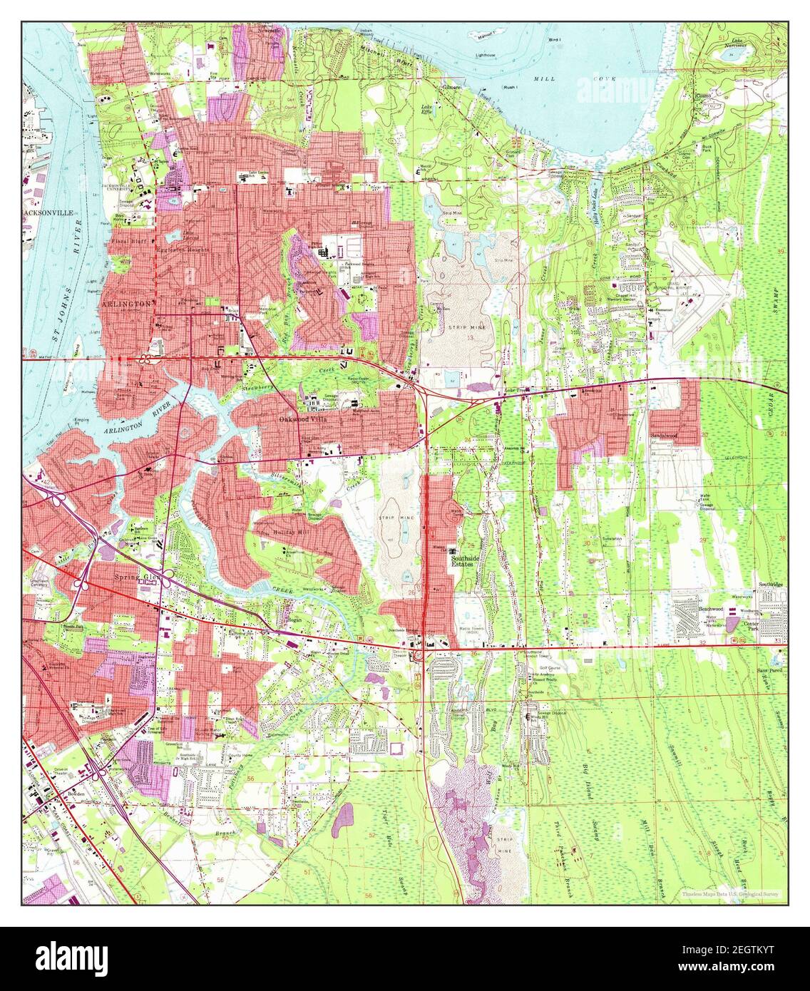 Arlington, Florida, map 1963, 1:24000, United States of America by ...