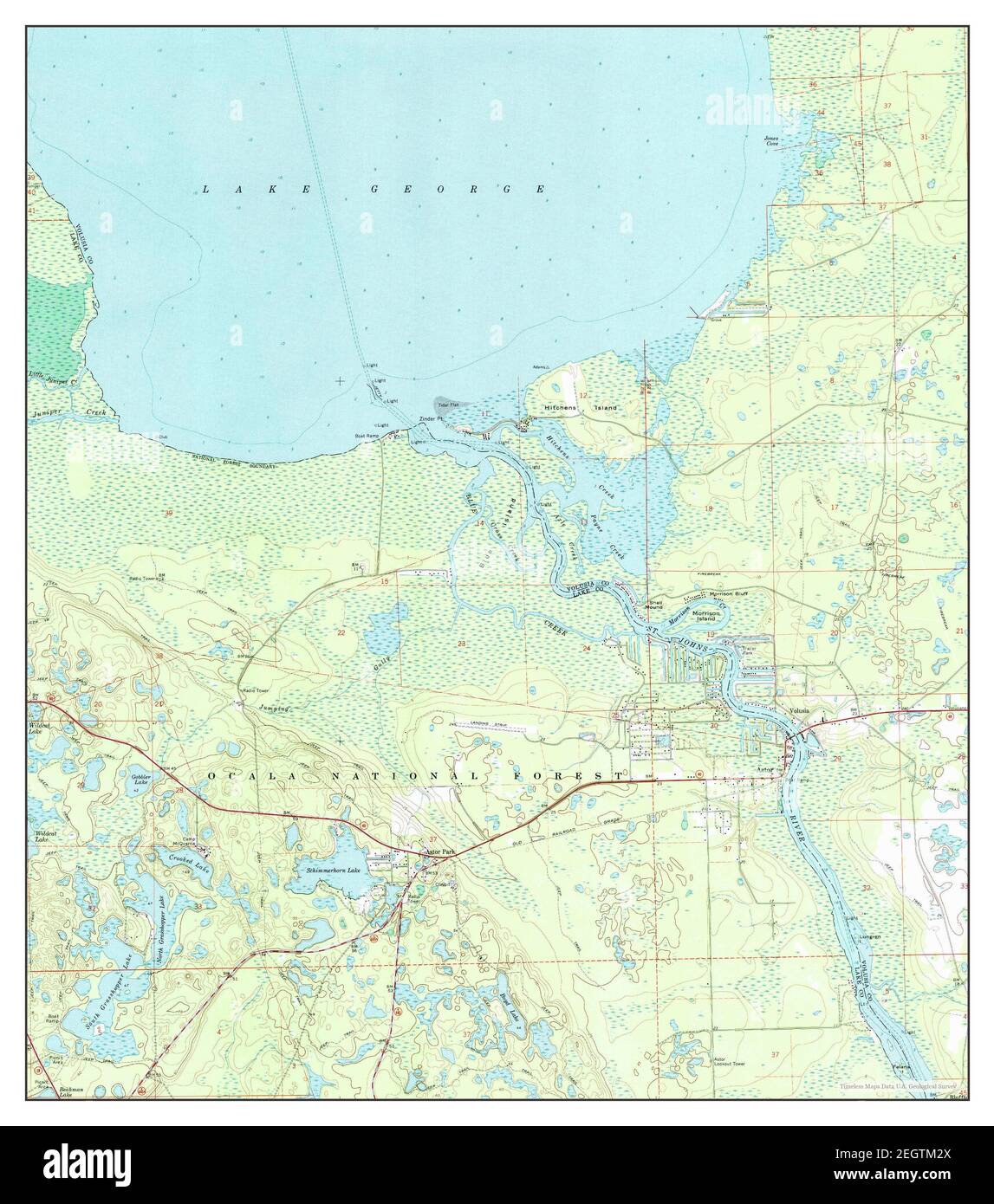 Astor, Florida, map 1972, 1:24000, United States of America by Timeless ...