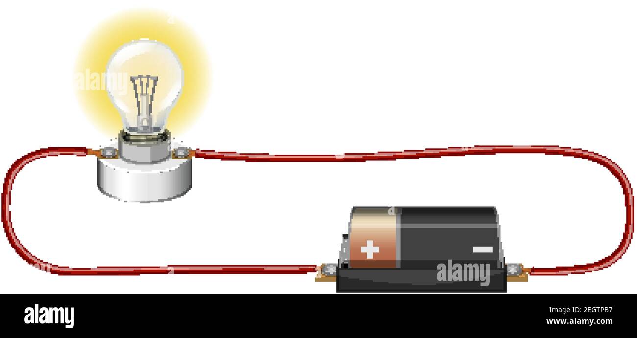 Science experiment of electric circuit illustration Stock Vector Image ...