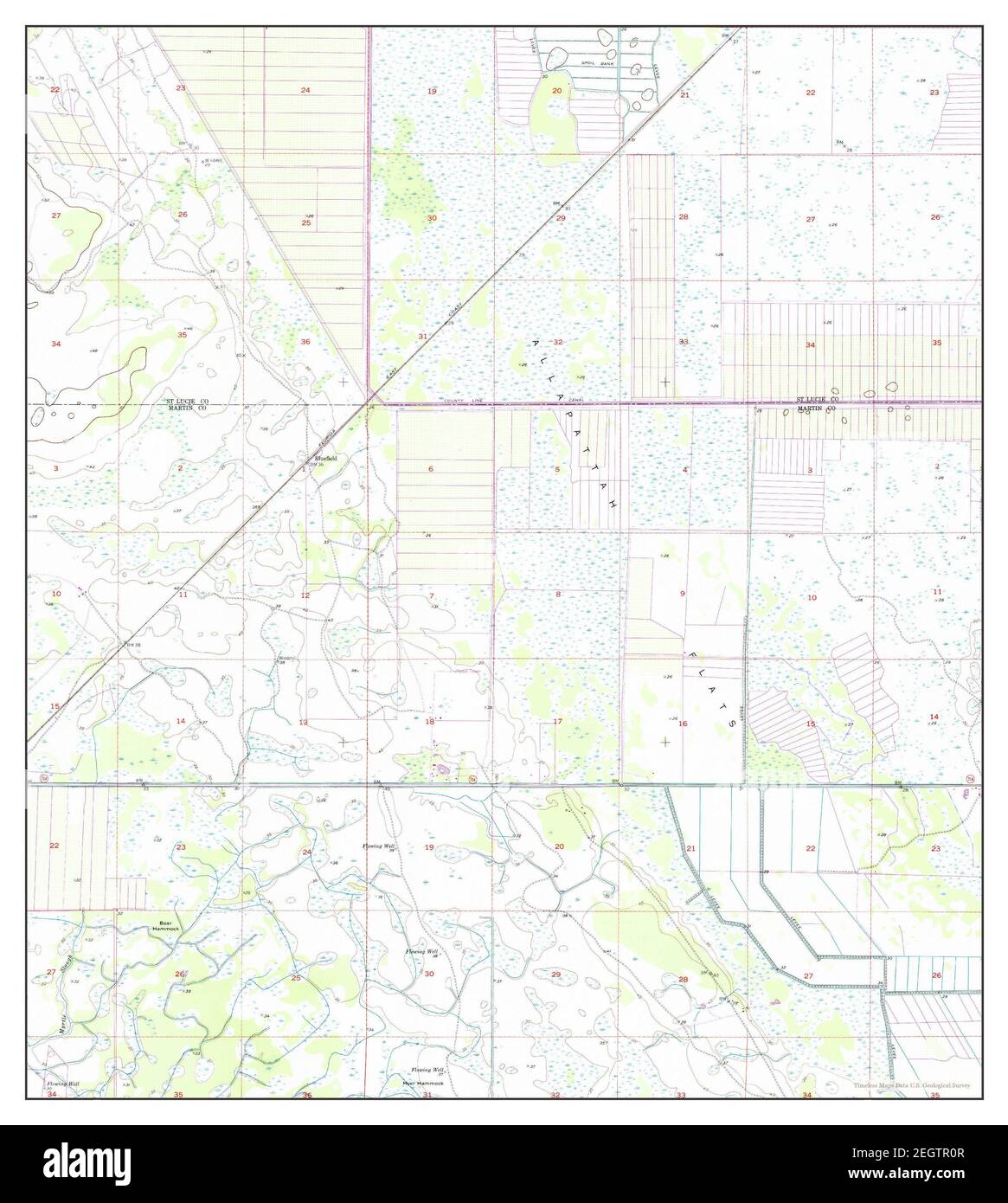 Bluefield, Florida, map 1953, 1:24000, United States of America by ...