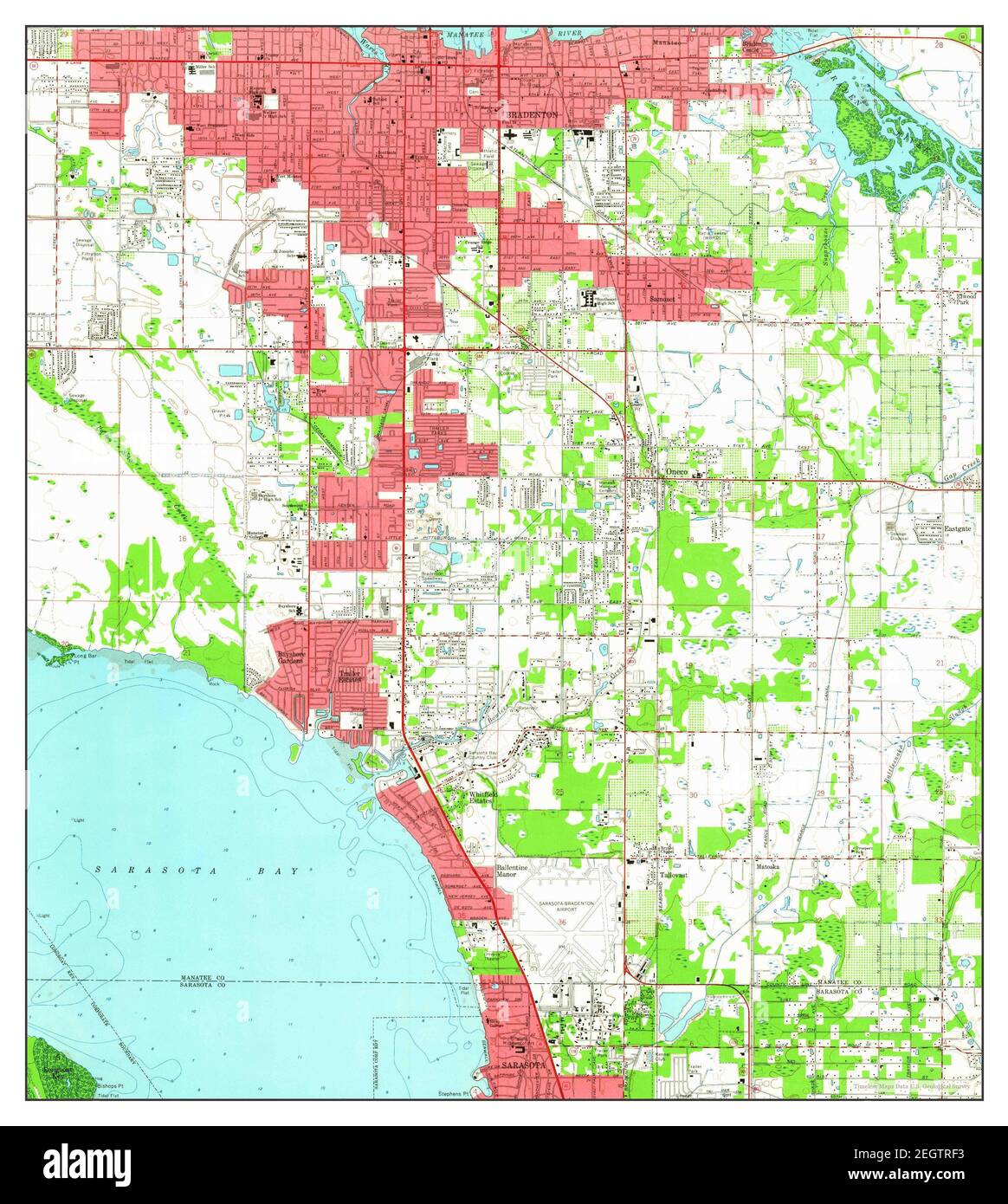 Bradenton, Florida, map 1964, 1:24000, United States of America by ...