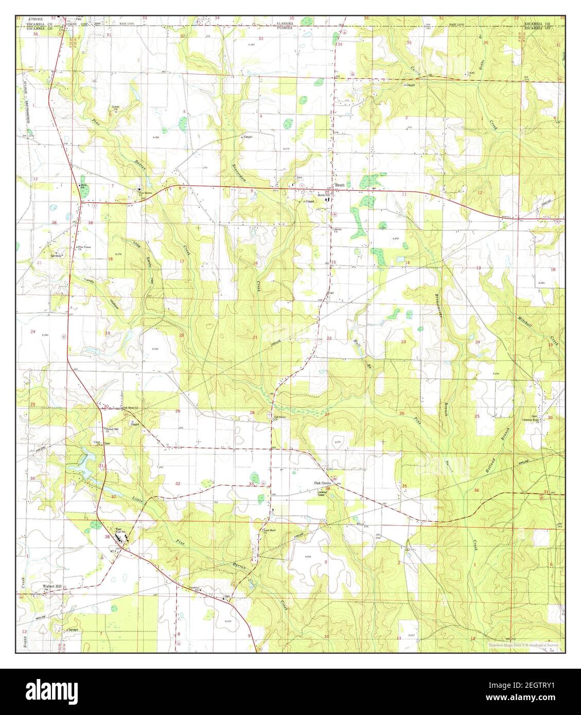 Bratt, Florida, map 1978, 1:24000, United States of America by Timeless ...