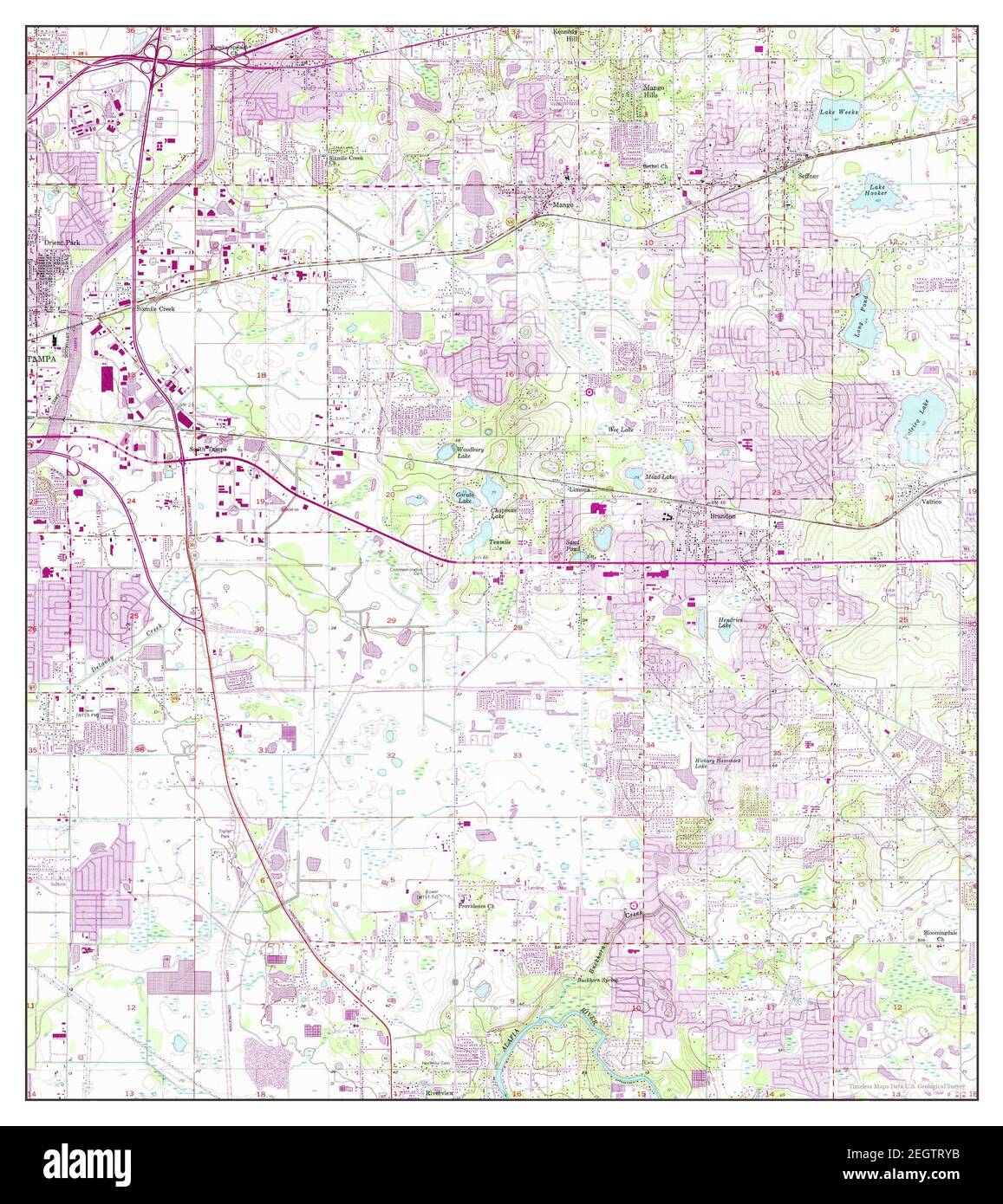 Brandon, Florida, map 1956, 1:24000, United States of America by ...