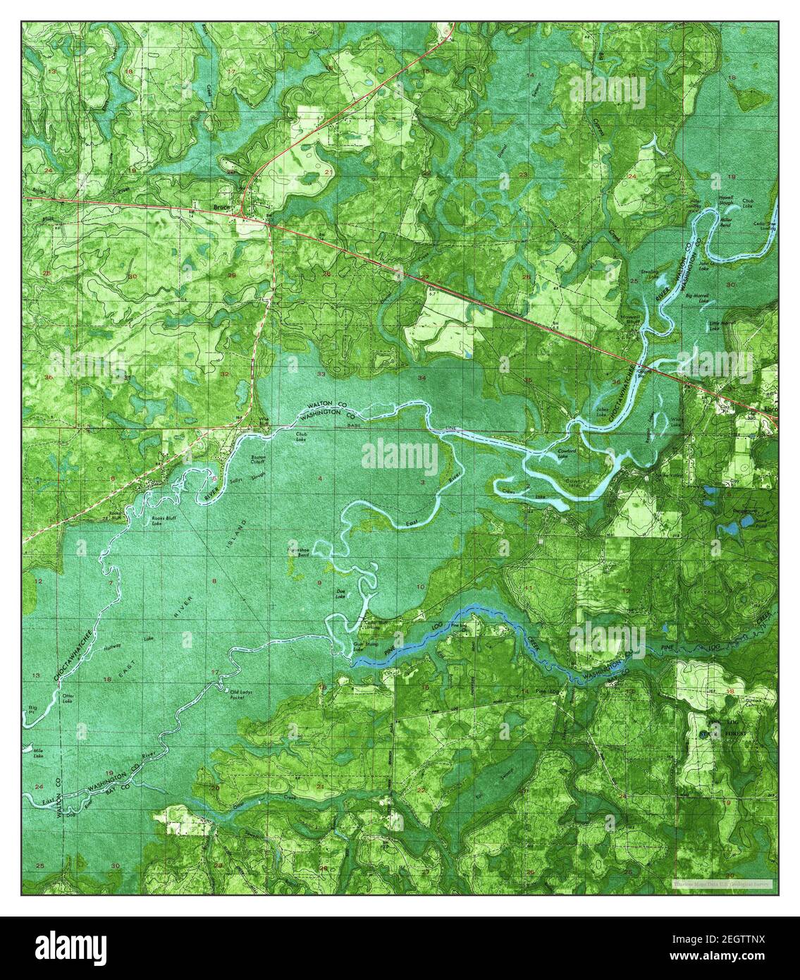 Bruce, Florida, map 1982, 1:24000, United States of America by Timeless ...