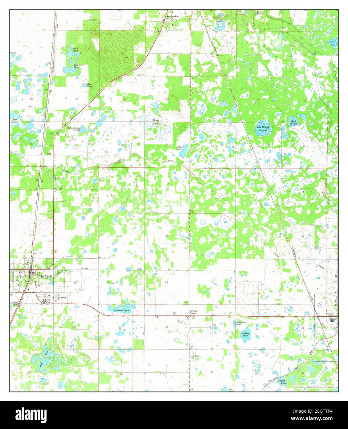 Bushnell, Florida, map 1958, 1:24000, United States of America by ...