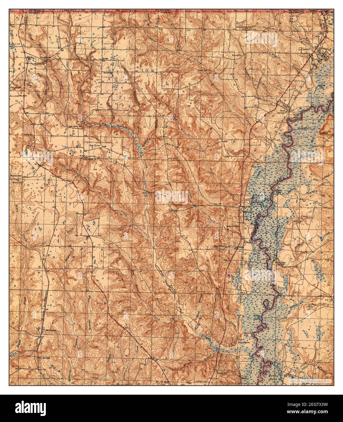 Century, Florida, map 1943, 1:62500, United States of America by ...