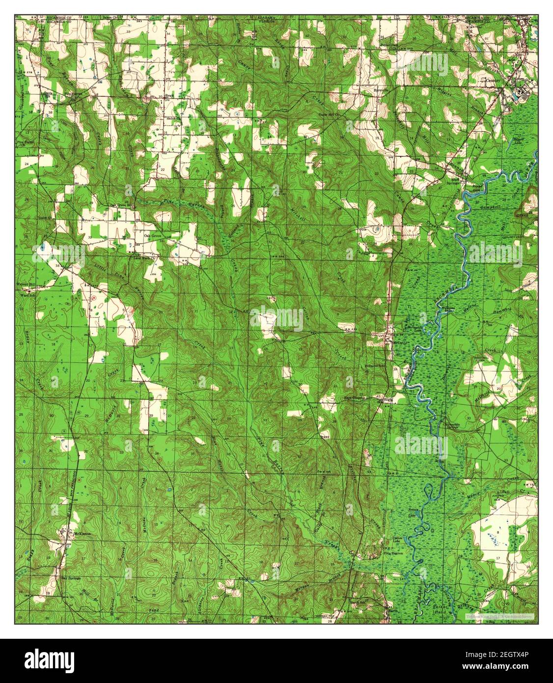 Century, Florida, map 1941, 1:62500, United States of America by ...