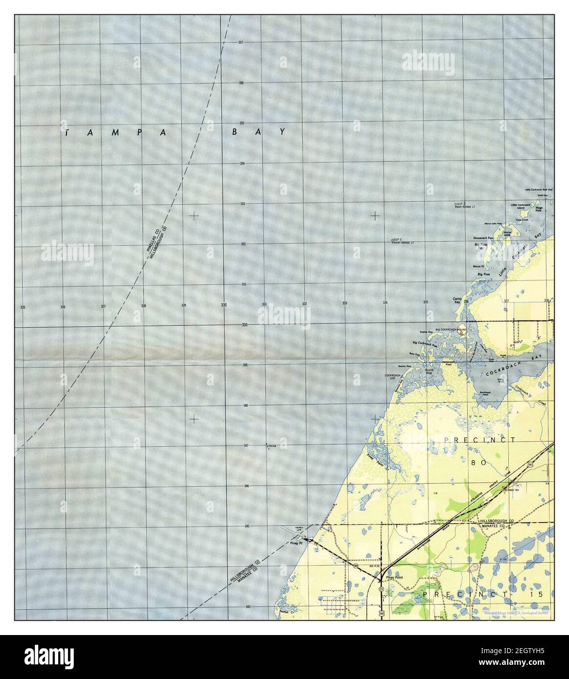 Cockroach Bay, Florida, map 1947, 1:25000, United States of America by ...