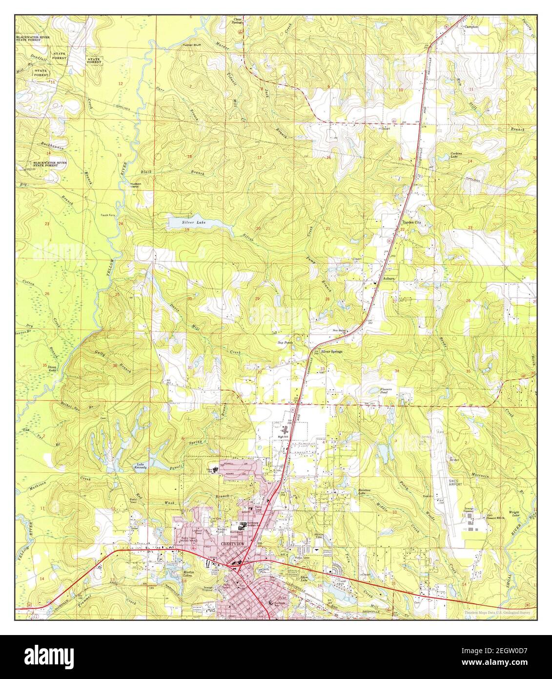 Map of crestview hi-res stock photography and images - Alamy