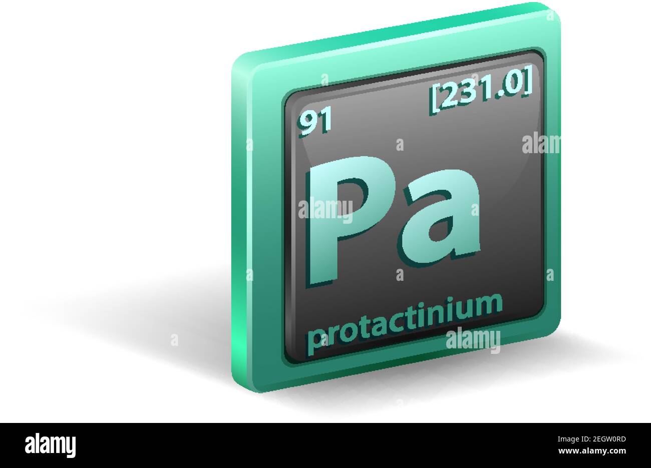 Protactinium chemical element. Chemical symbol with atomic number and ...
