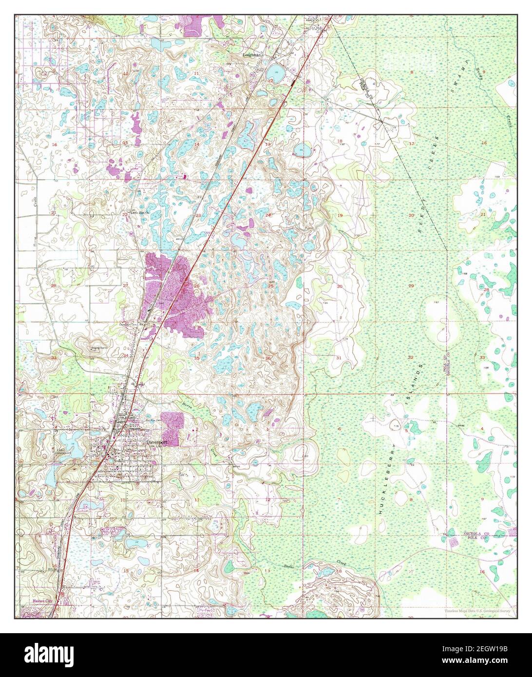 Davenport, Florida, map 1953, 1:24000, United States of America by ...