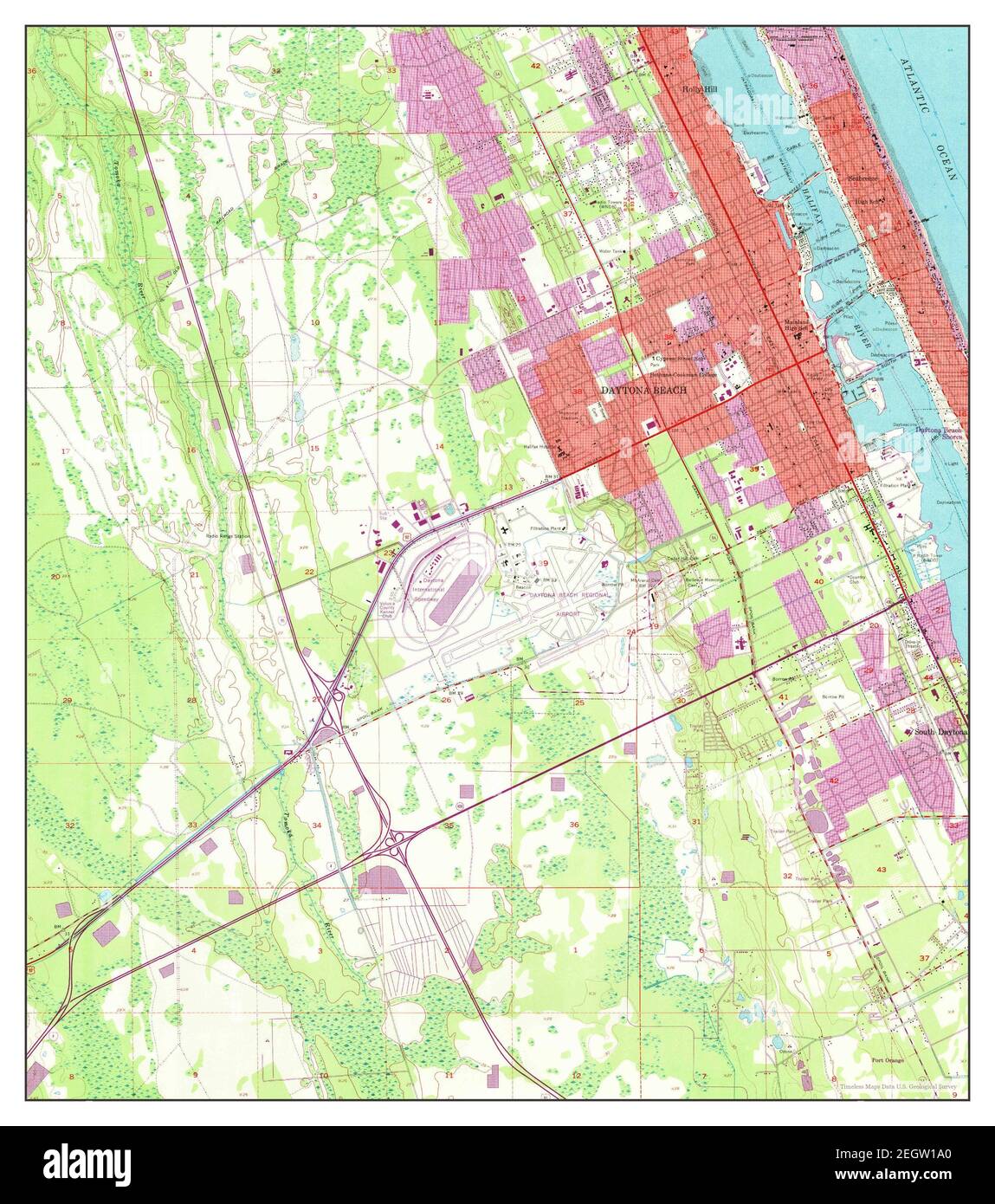 Daytona beach florida map hi-res stock photography and images - Alamy