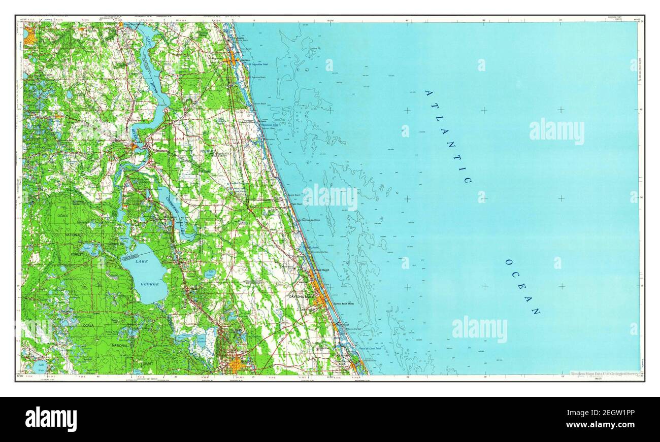 Daytona beach florida map hi-res stock photography and images - Alamy