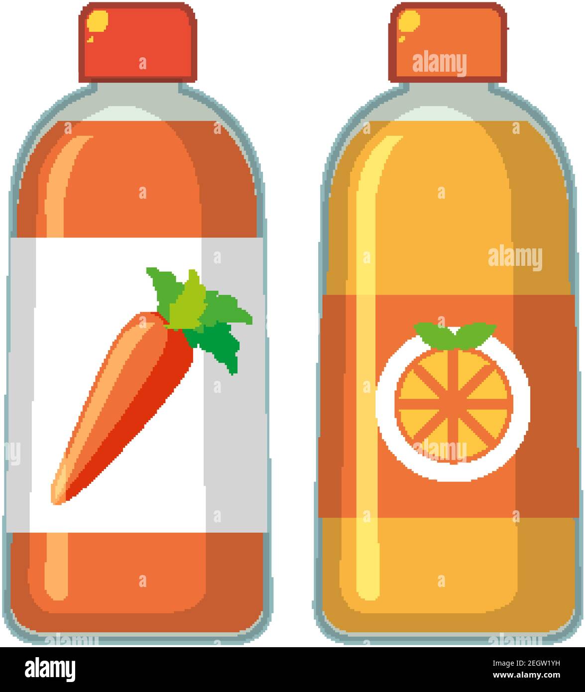 Healthy juice bottle on white background illustration Stock Vector ...