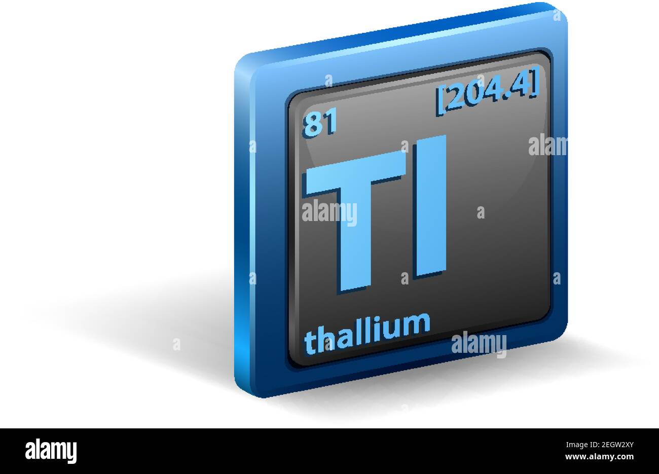 Thallium chemical element. Chemical symbol with atomic number and ...