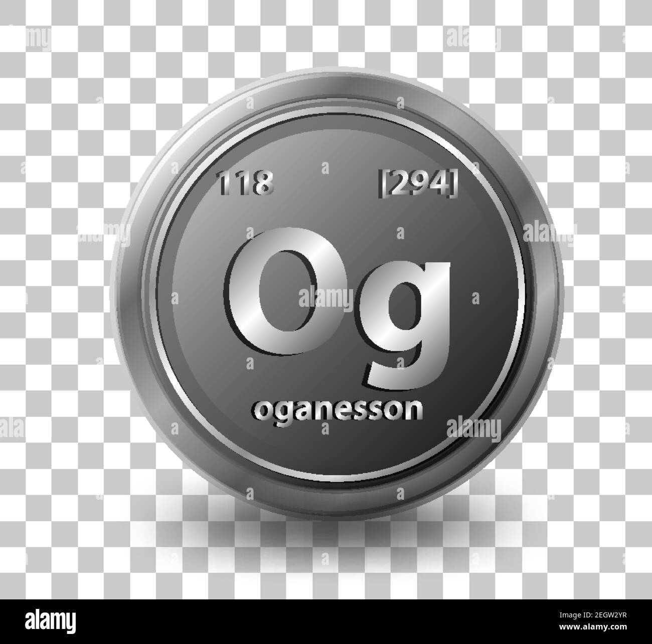 Oganesson chemical element. Chemical symbol with atomic number and ...