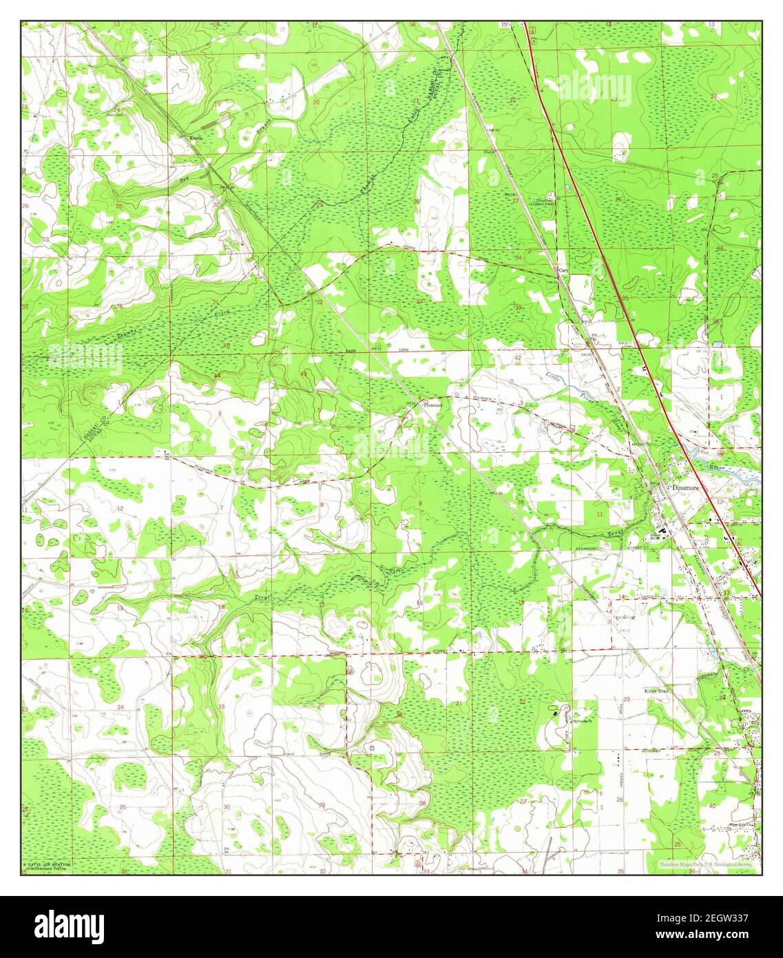 Dinsmore, Florida, map 1964, 1:24000, United States of America by ...