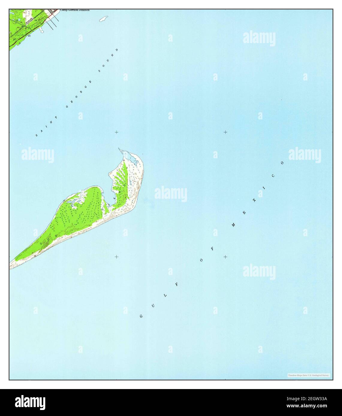 Dog Island, Florida, map 1943, 1:24000, United States of America by ...