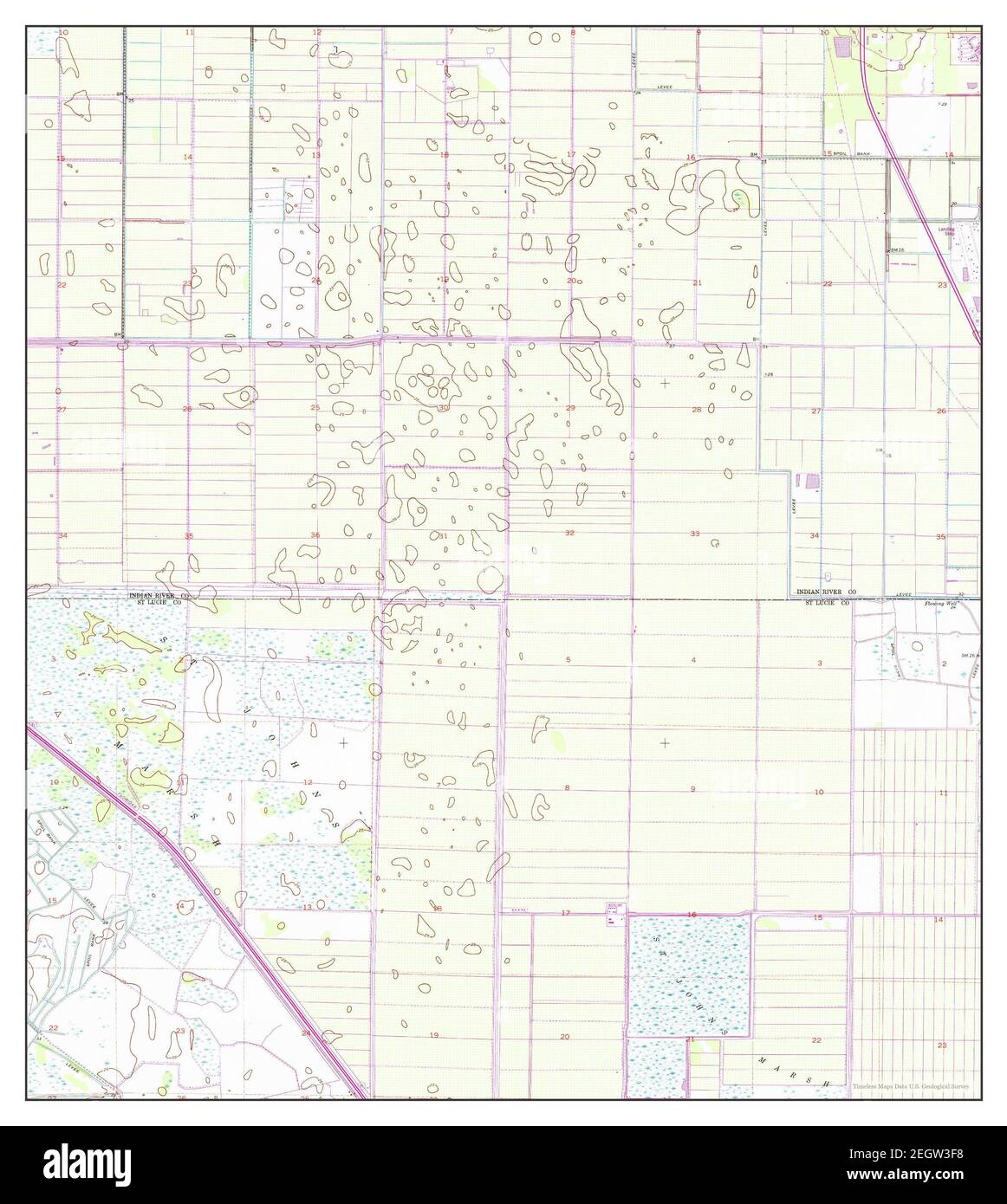 East of Gum Slough, Florida, map 1953, 1:24000, United States of ...