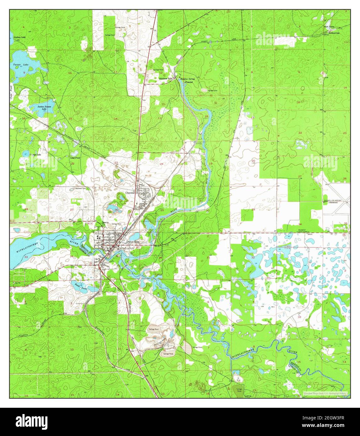 Dunnellon, Florida, map 1954, 1:24000, United States of America by ...
