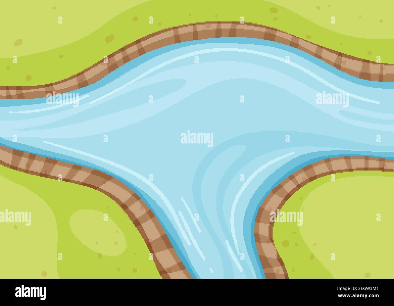 Aerial view of river close up illustration Stock Vector Image & Art - Alamy