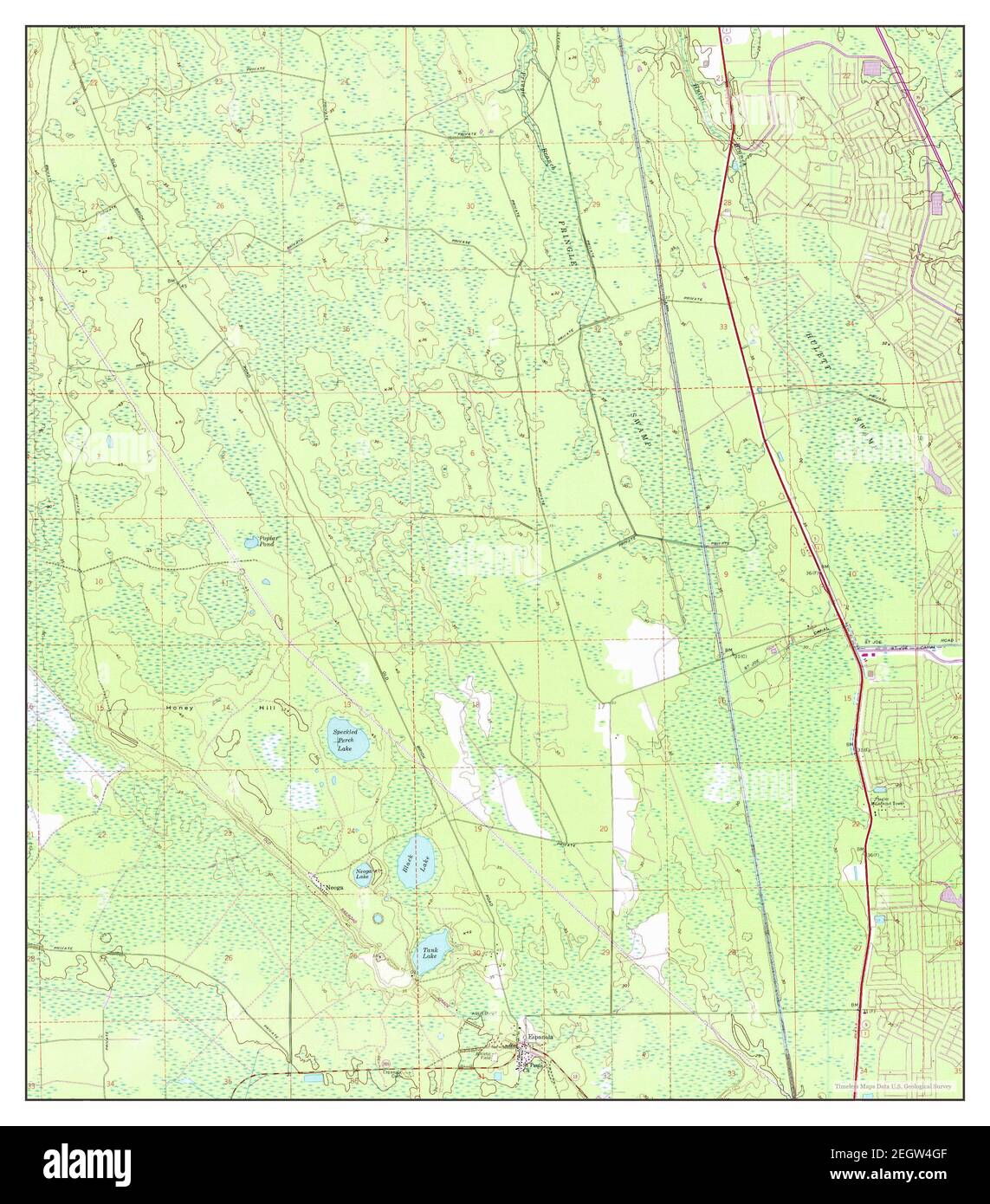 Espanola, Florida, map 1957, 1:24000, United States of America by ...