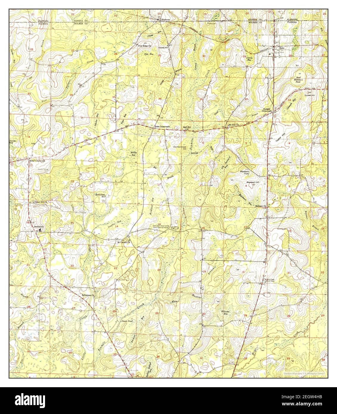 Esto, Florida, map 1951, 1:24000, United States of America by Timeless ...