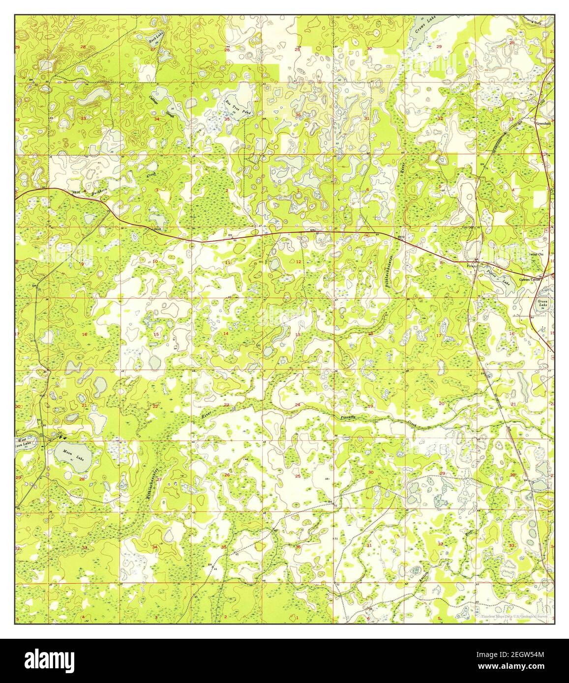 Fivay, Florida, map 1954, 1:24000, United States of America by Timeless ...
