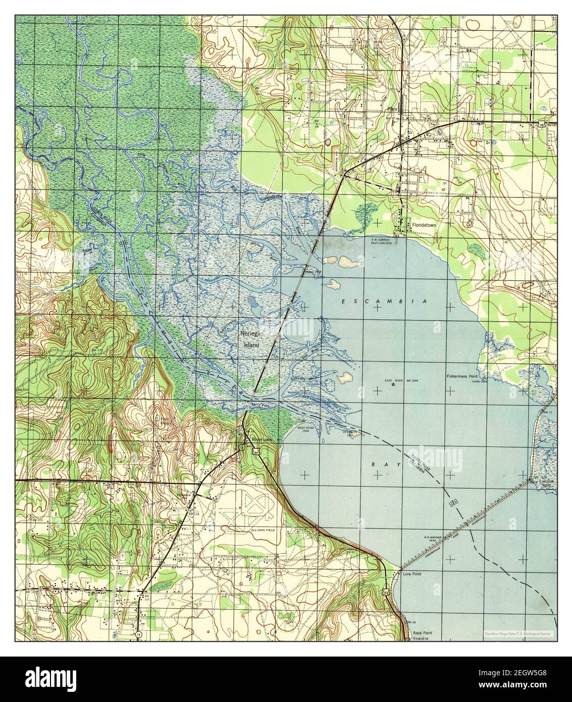 Floridatown, Florida, map 1944, 1:25000, United States of America by ...