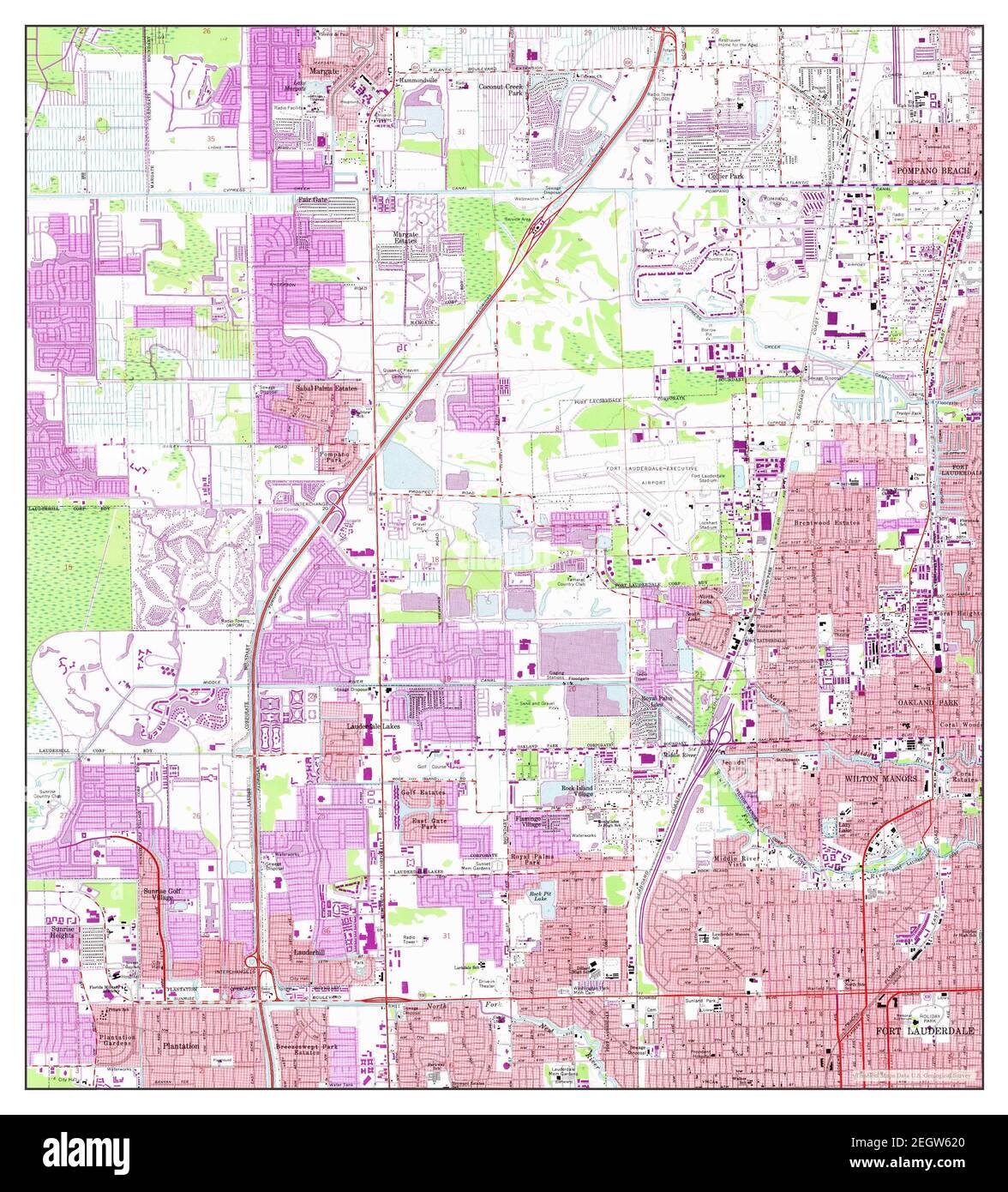 Fort Lauderdale North, Florida, map 1962, 1:24000, United States of ...