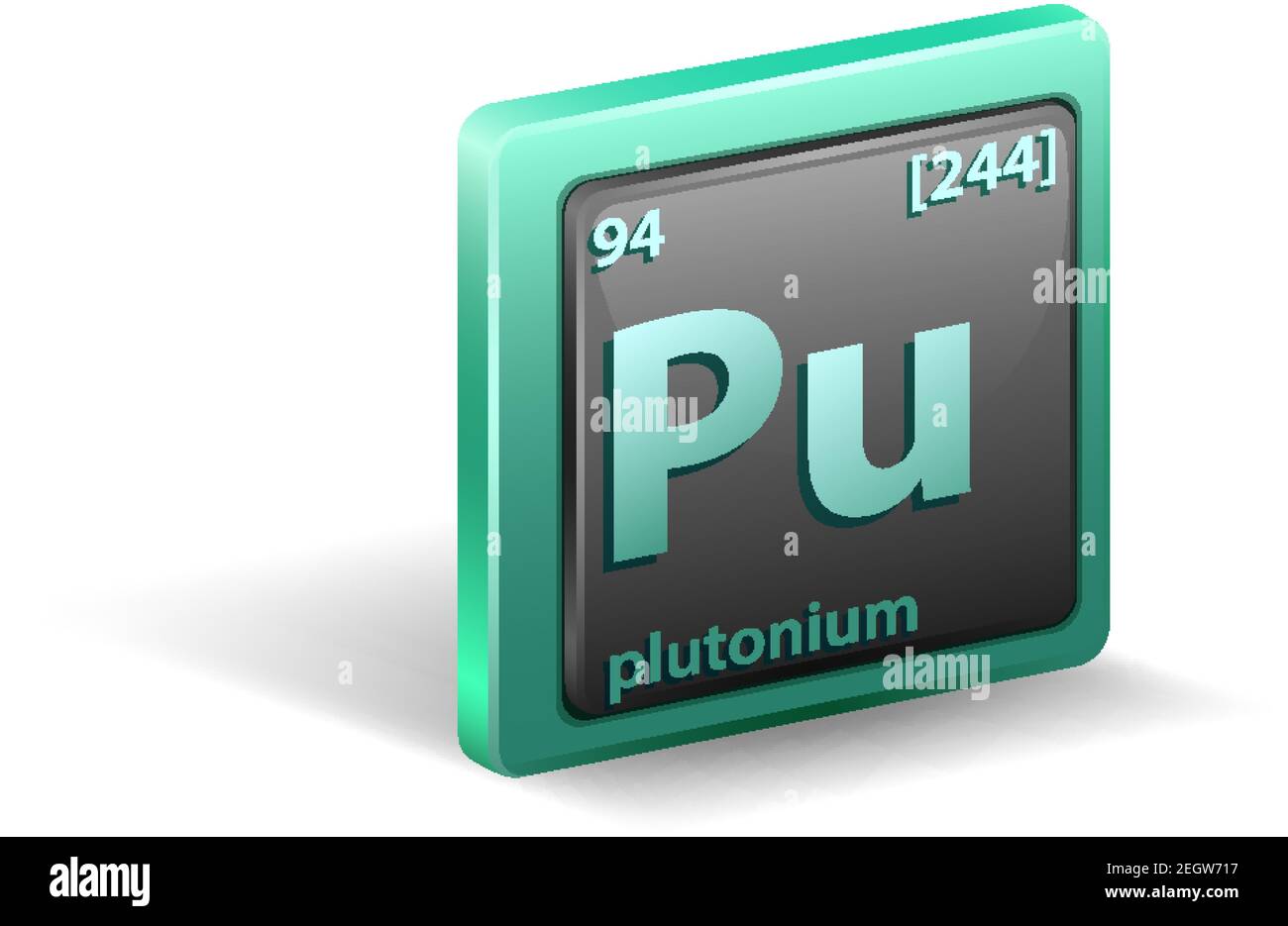 Plutonium chemical element. Chemical symbol with atomic number and ...