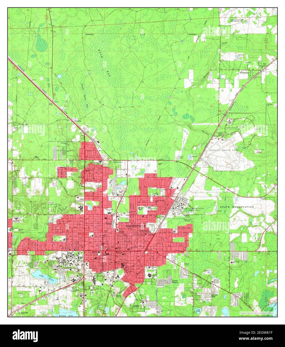 Gainesville florida map hi-res stock photography and images - Alamy