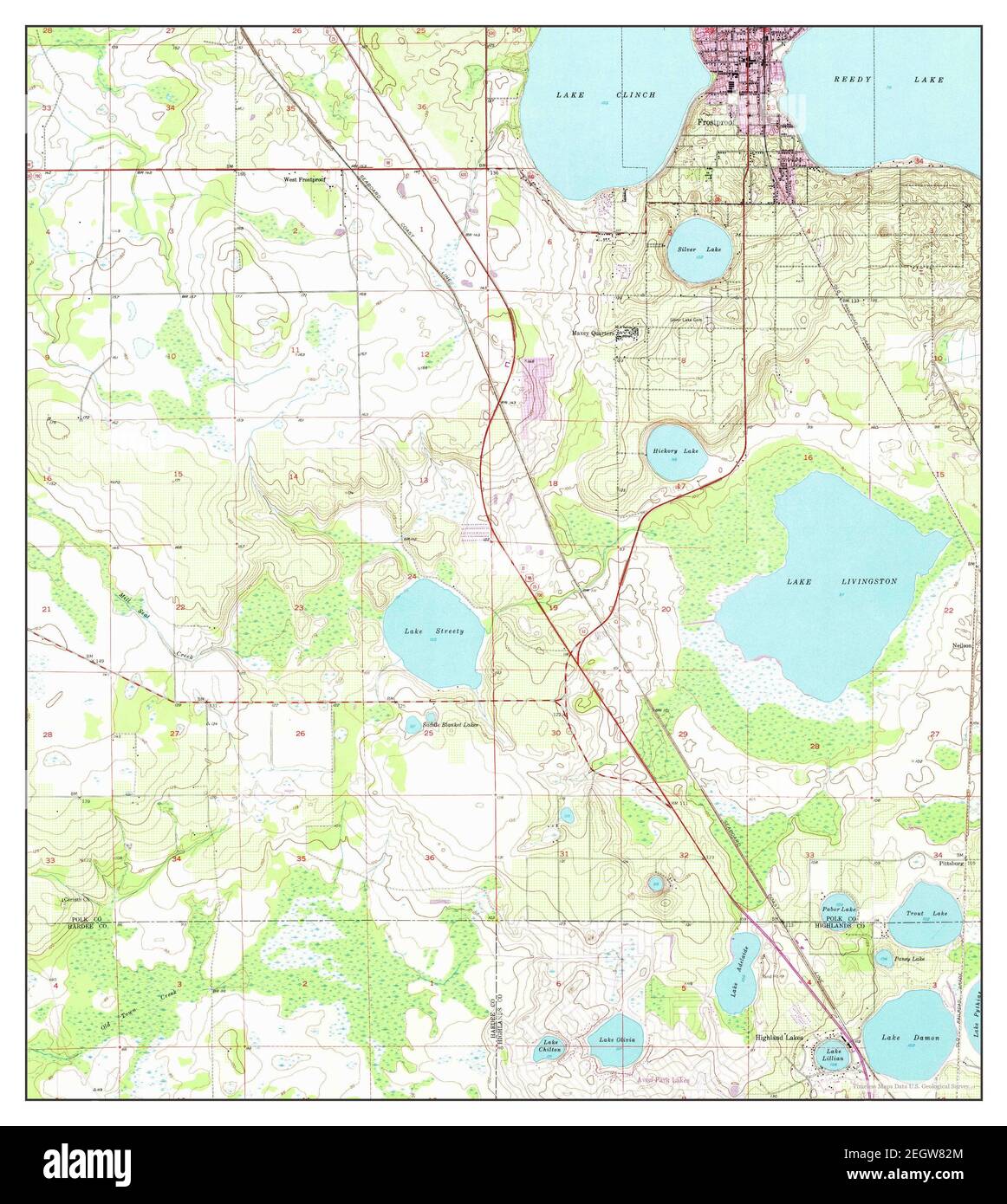 Frostproof, Florida, map 1953, 1:24000, United States of America by ...