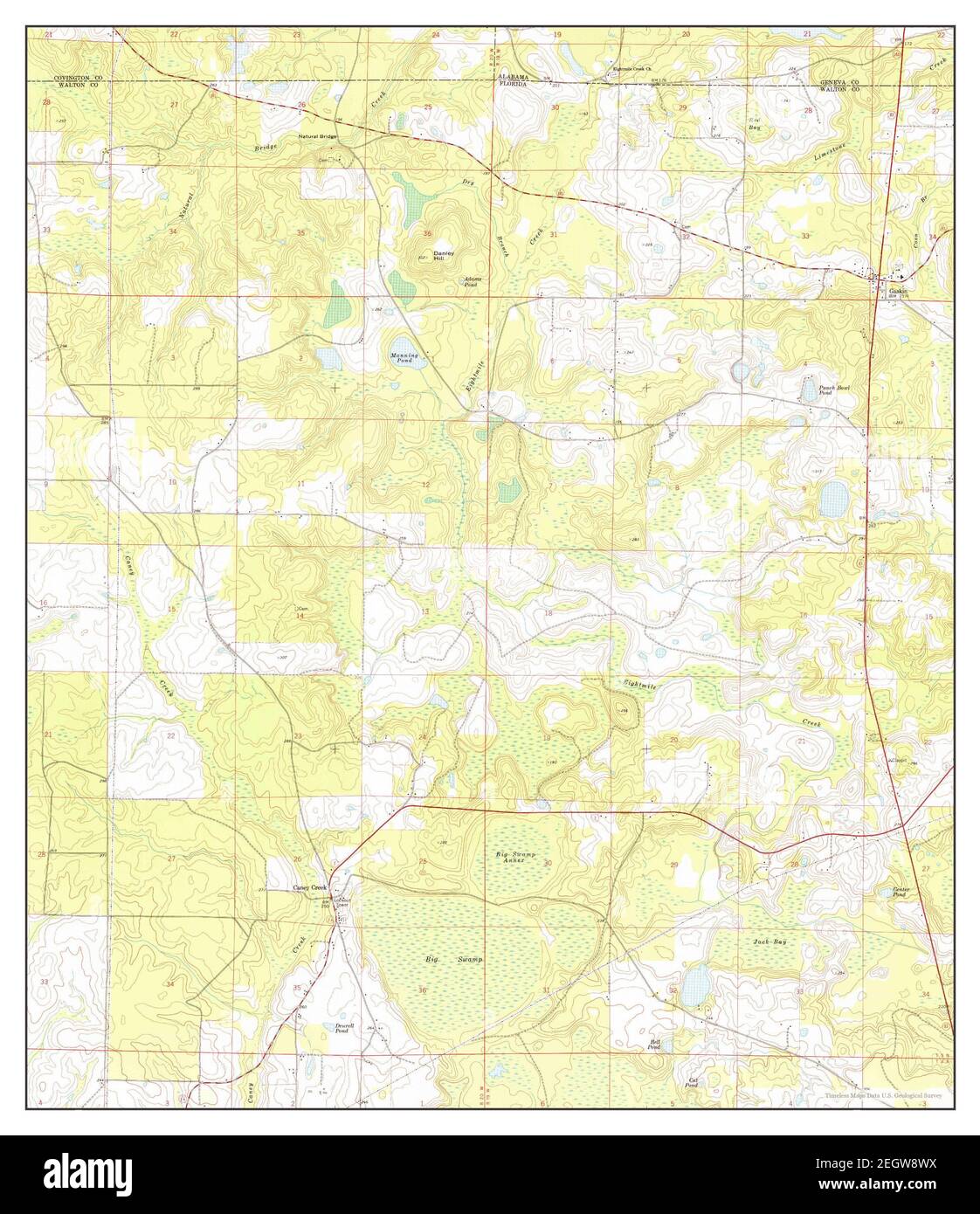 Gaskin, Florida, map 1973, 1:24000, United States of America by ...