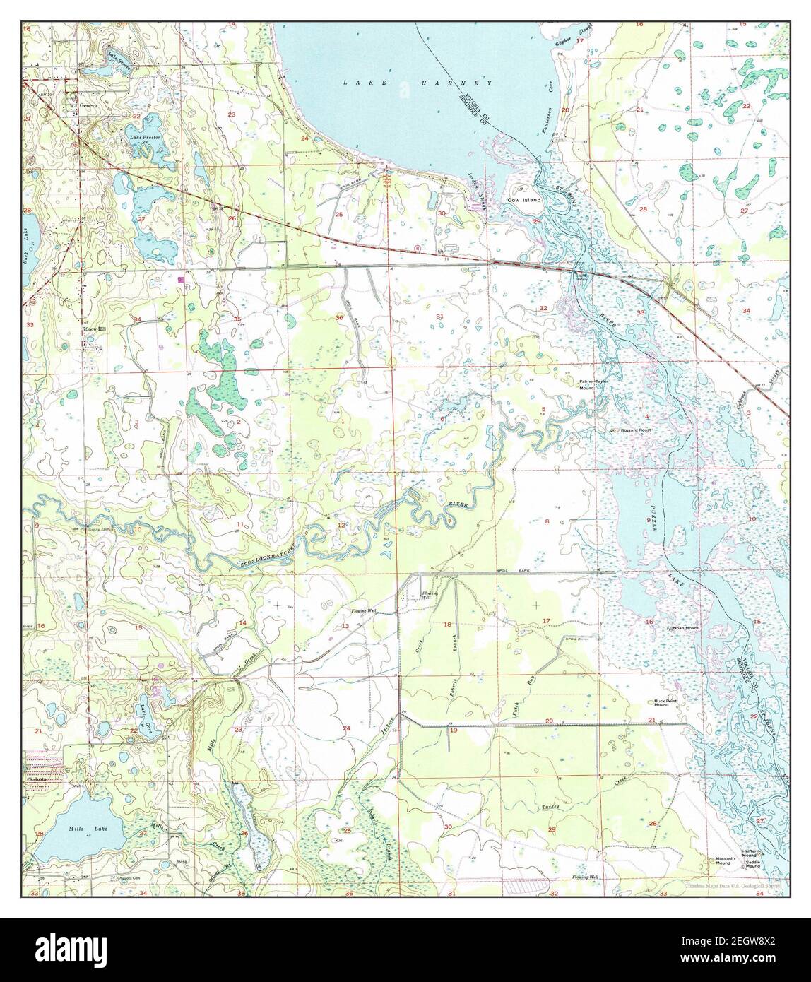 Geneva, Florida, map 1953, 1:24000, United States of America by ...