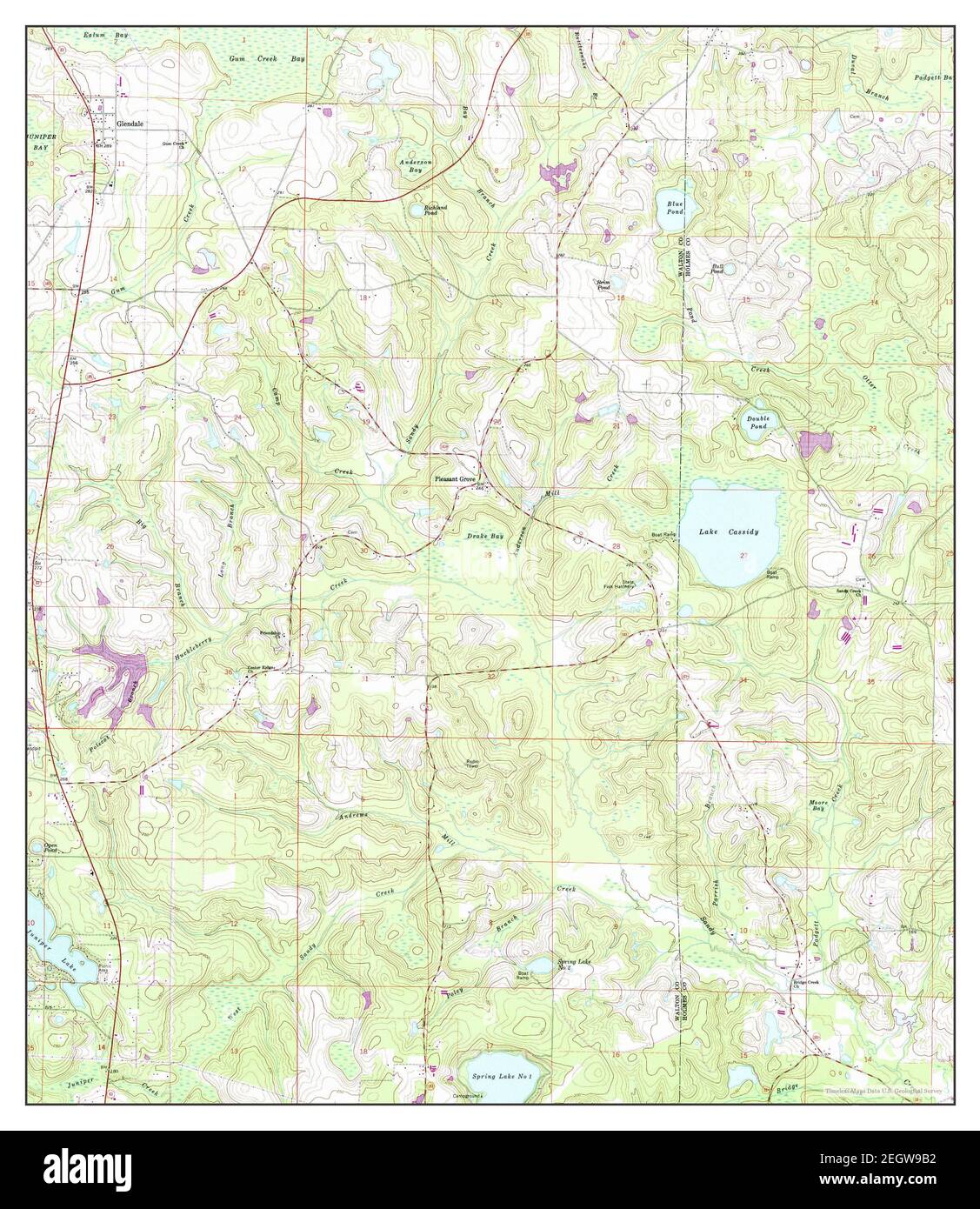 Glendale, Florida, map 1973, 1:24000, United States of America by ...