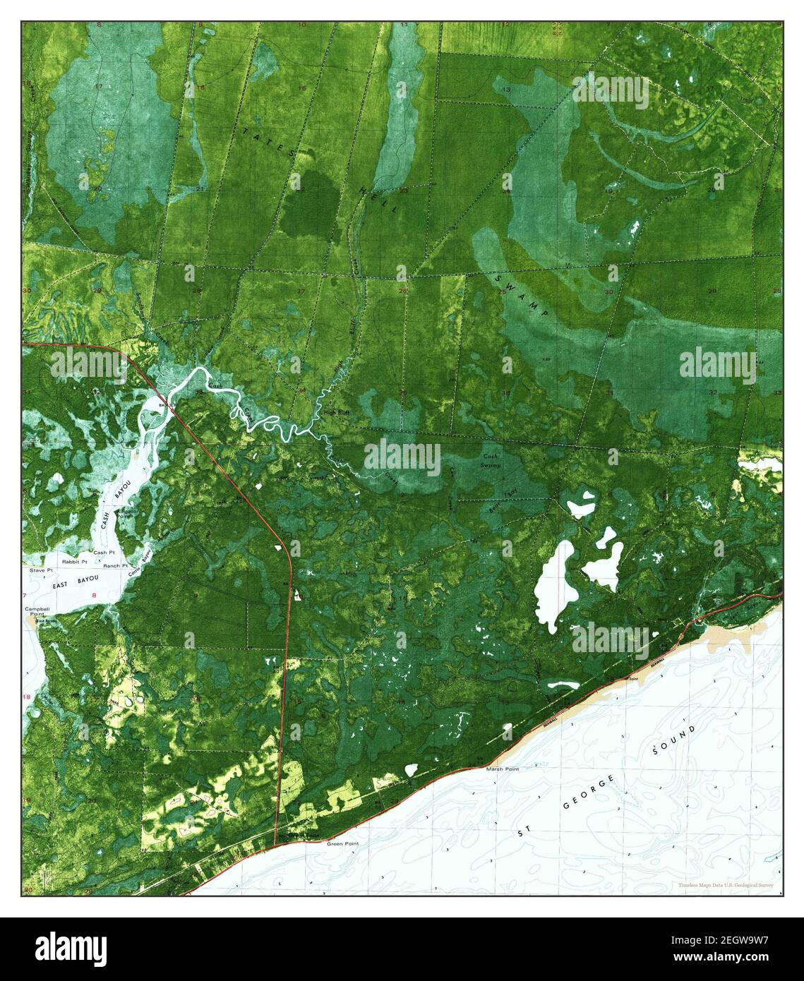 Green Point, Florida, map 1982, 1:24000, United States of America by ...