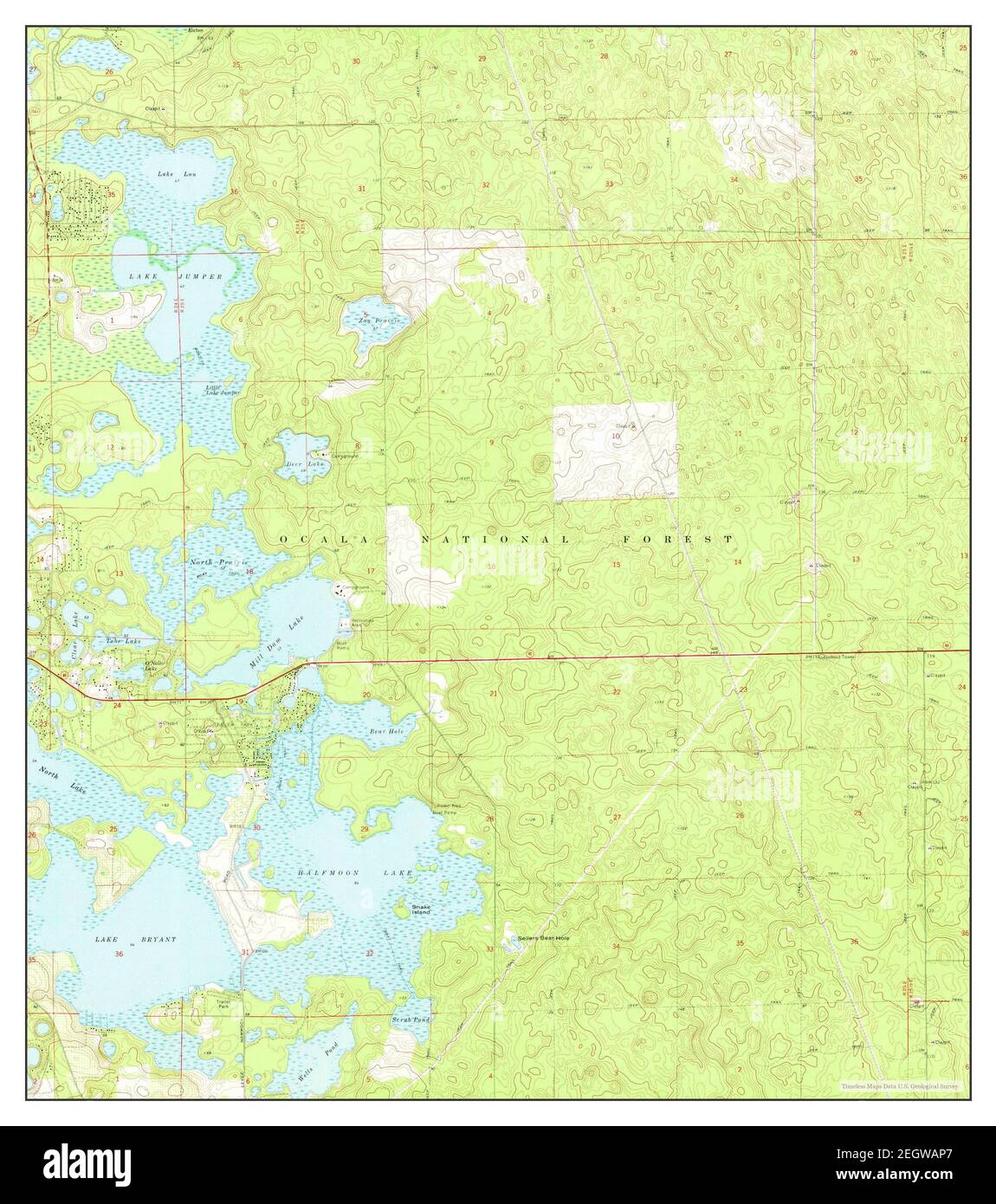 Halfmoon Lake, Florida, map 1970, 1:24000, United States of America by ...