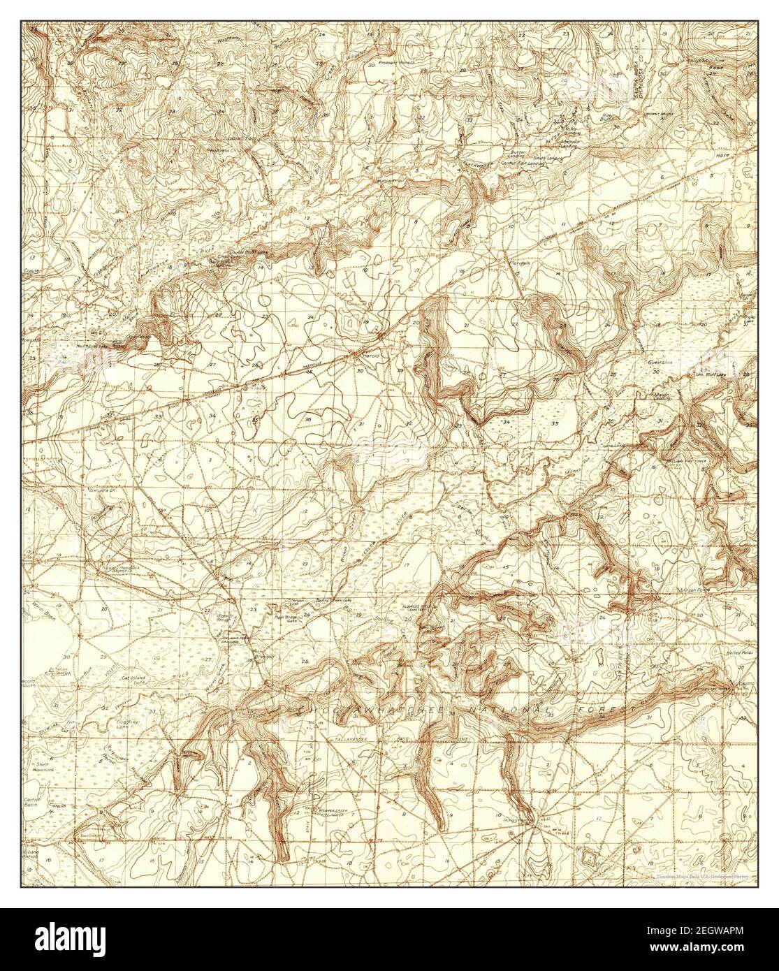 Harold, Florida, map 1934, 1:48000, United States of America by ...