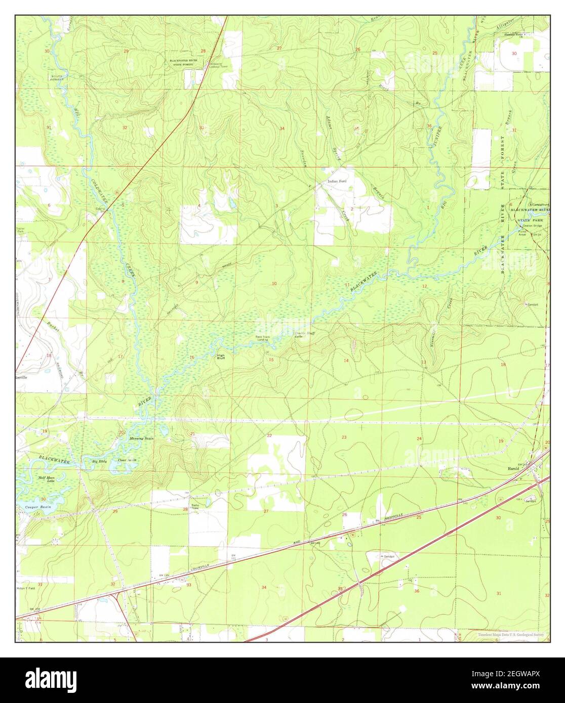 Harold, Florida, map 1973, 1:24000, United States of America by ...