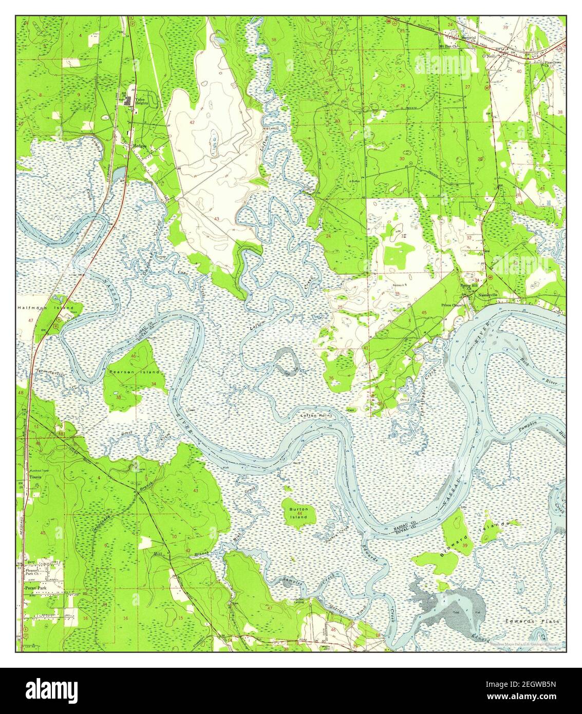 Hedges, Florida, map 1958, 1:24000, United States of America by ...