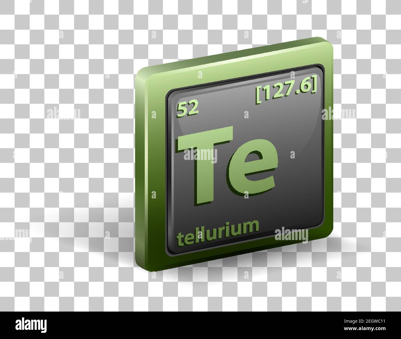 Tellurium chemical element. Chemical symbol with atomic number and ...
