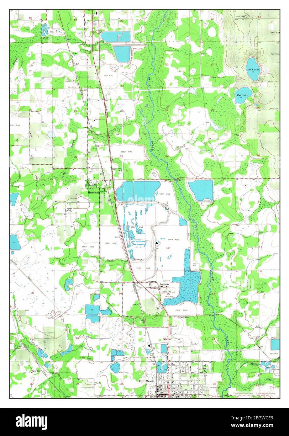 Homeland, Florida, map 1952, 1:24000, United States of America by ...