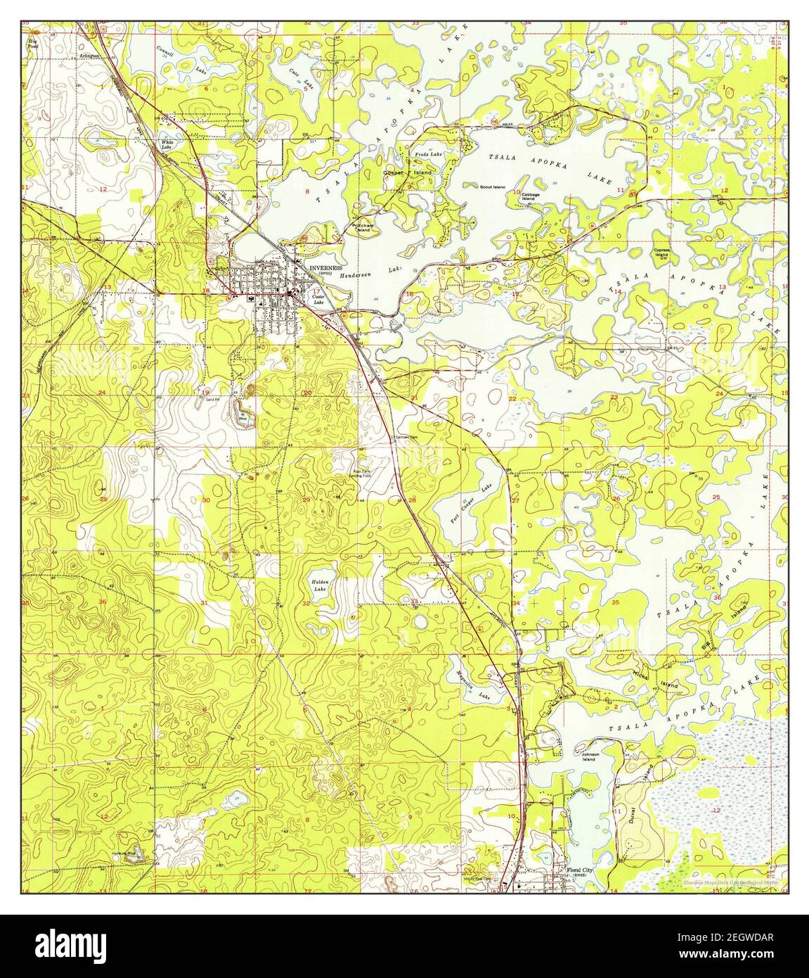Inverness florida map hi-res stock photography and images - Alamy