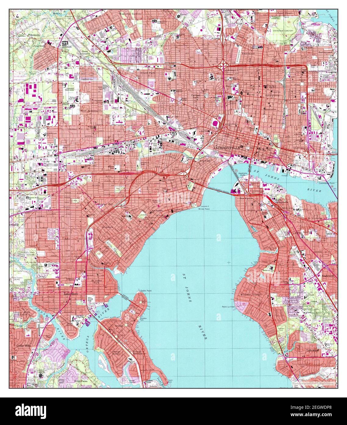 Jacksonville, Florida, map 1994, 1:24000, United States of America by ...
