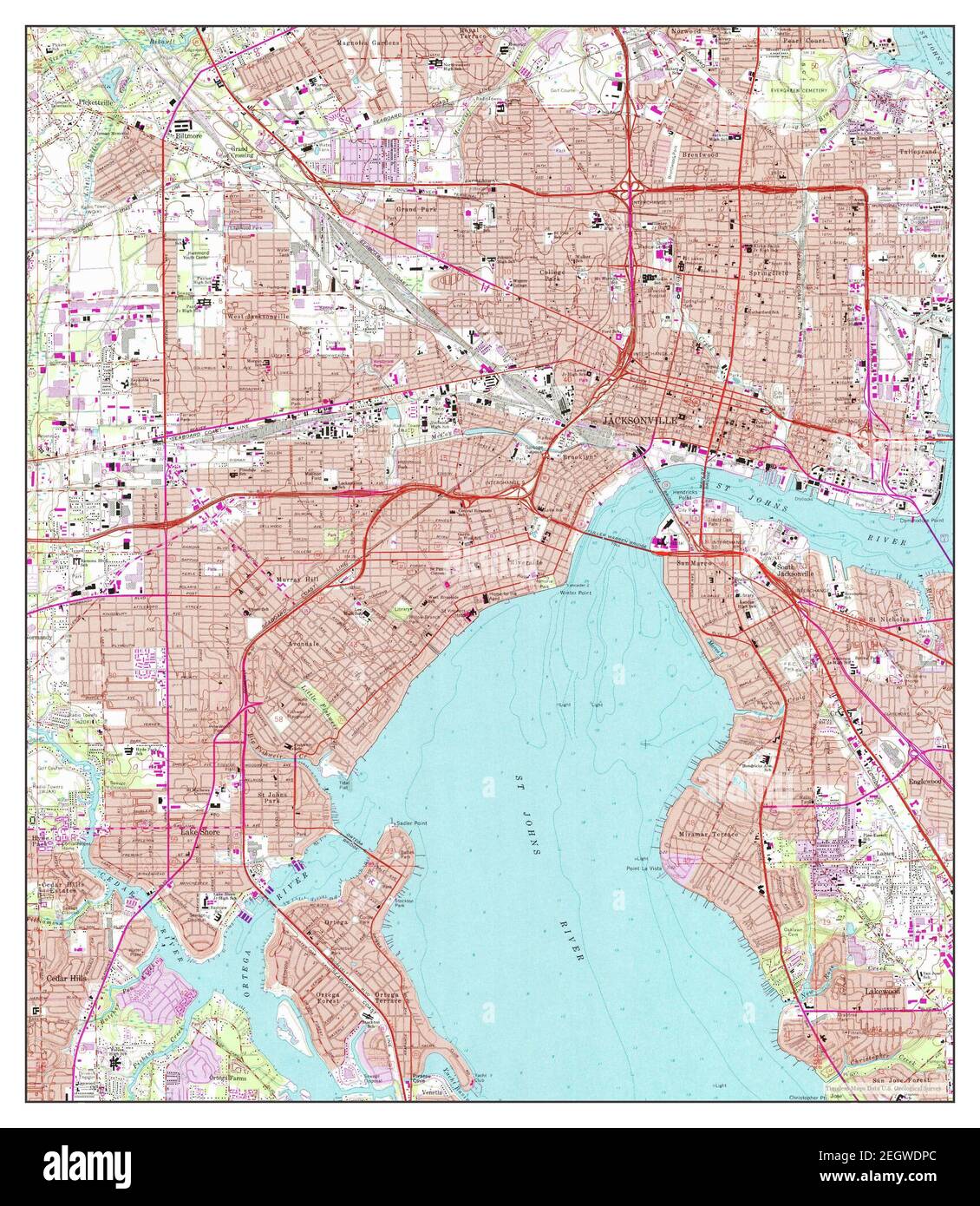 Jacksonville, Florida, map 1964, 1:24000, United States of America by ...