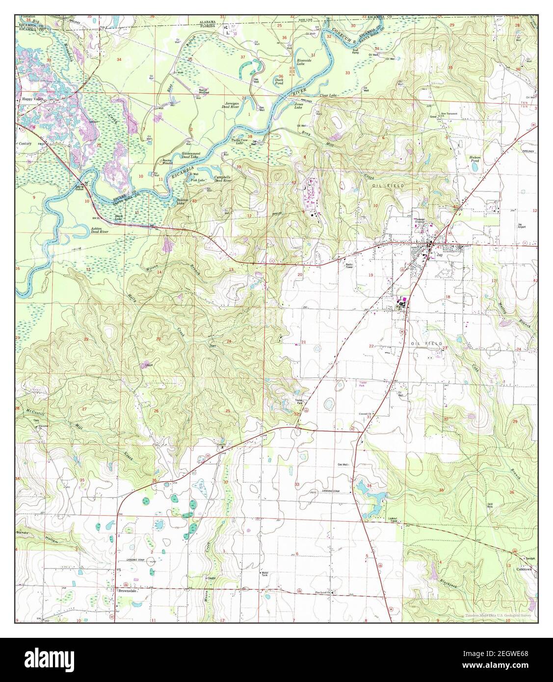 Jay, Florida, map 1978, 1:24000, United States of America by Timeless ...