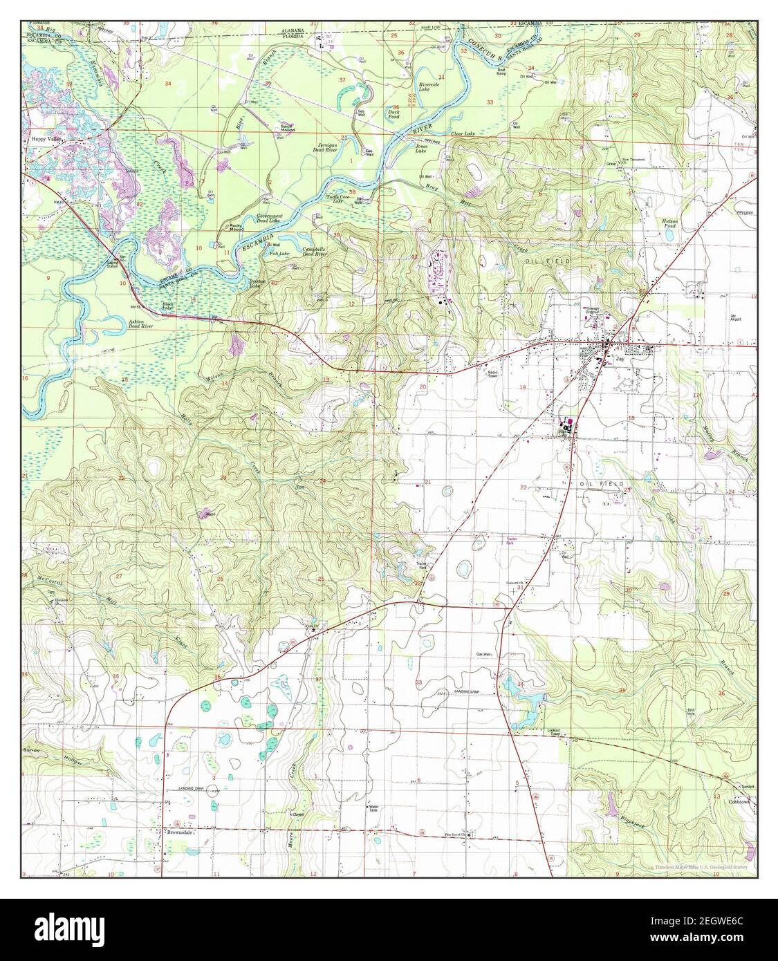 Jay, Florida, map 1978, 1:24000, United States of America by Timeless ...