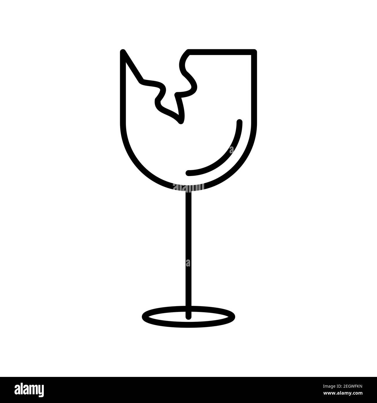 Broken glass icon on Black and White Stock Photos & Images - Alamy